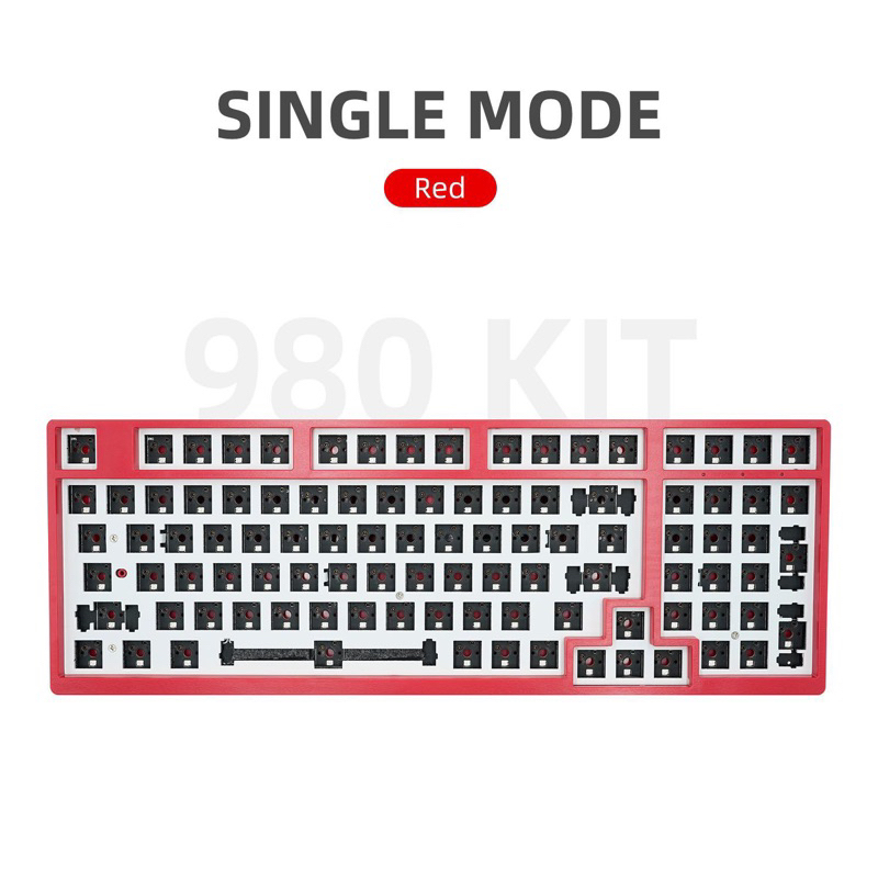 Kit bàn phím cơ Everglide sk98 có plate alu\pc kèm stab EG| Tom980 | Tm980 mạch xuôi cho bàn ...