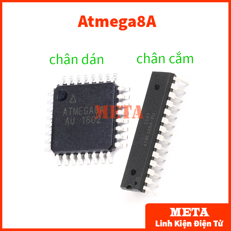 Atmega8-16PU Dip 28 - AVR Chân Cắm - Atmega8A-AU QFP32 Chân Dán, Atmega 8A, Atmega 8 | Shopee ...