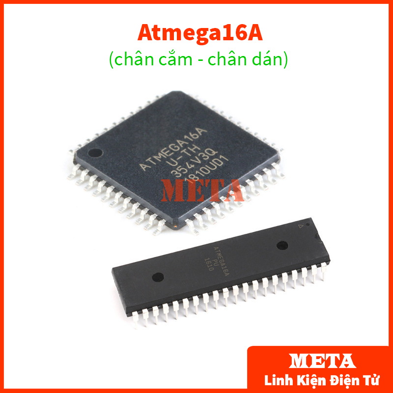 Atmega16A-PU Dip 40 - AVR Chân Cắm, Atmega 16A-AU TQFP44 Chân Dán - Atmega 16 2,7-5V, thạch anh ...