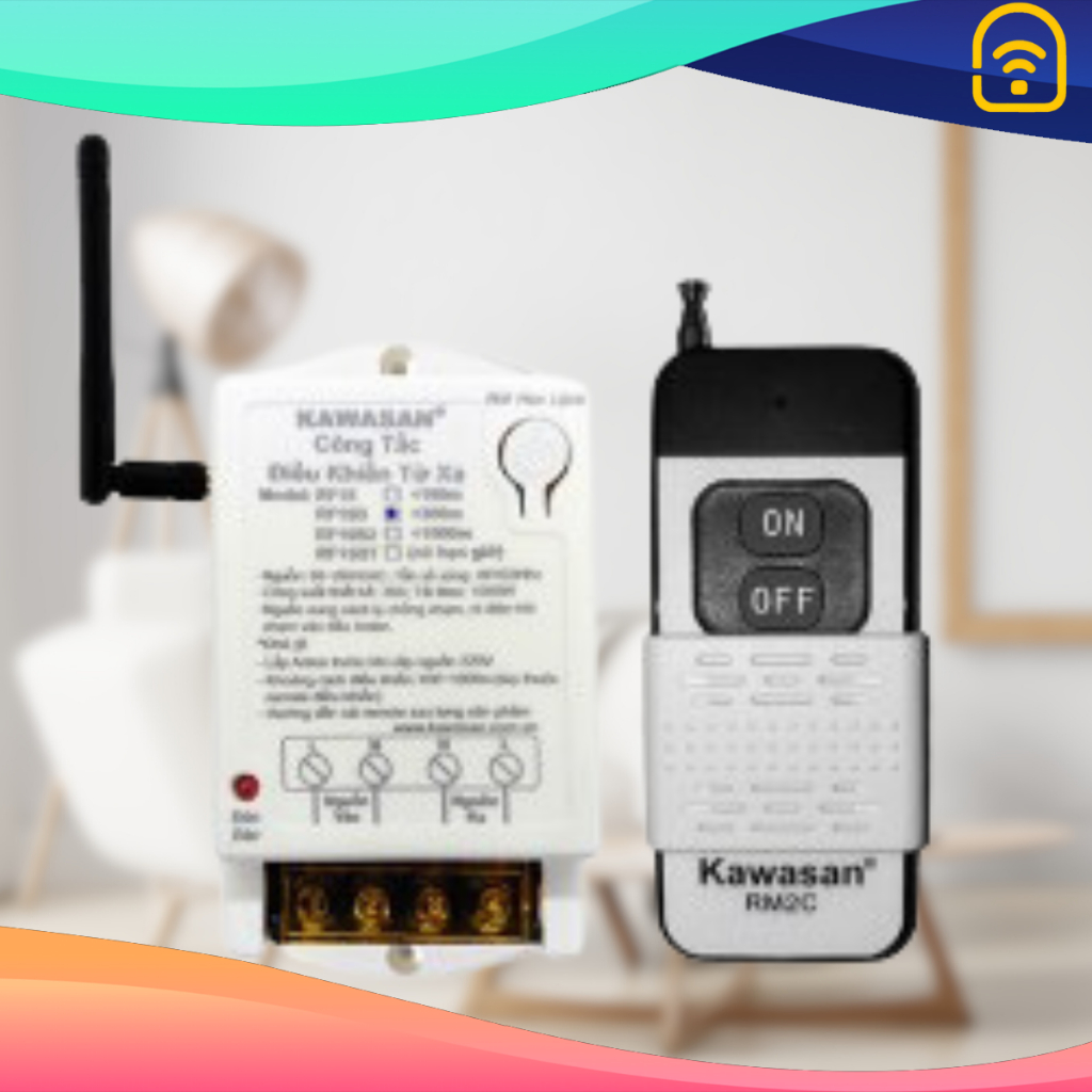 Công Tắc Điều Khiển Từ Xa Công Suất Cao Có Ăng-Ten KAWASAN RF15B-RM2C- Hàng Chính Hãng | Shopee ...