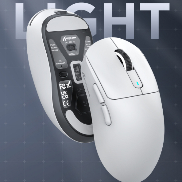 Chuột Gaming Không Dây Attack Shark X3, Pixart 3395, 26000 DPI, Siêu ...