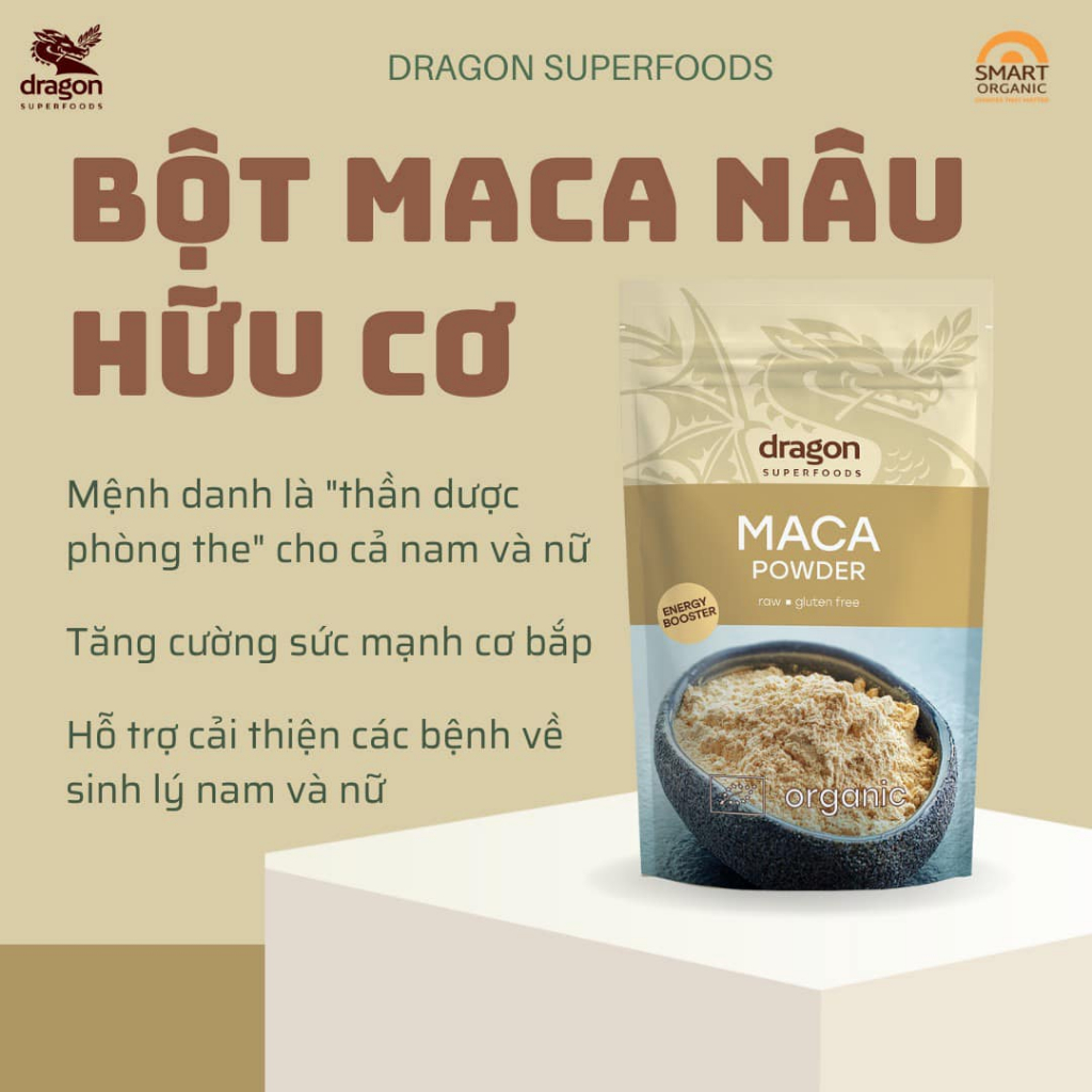 BỘT SÂM MACA PERU HỮU CƠ DRAGON SUPERFOODS 200Gr - Hỗ trợ cải thiện sức ...