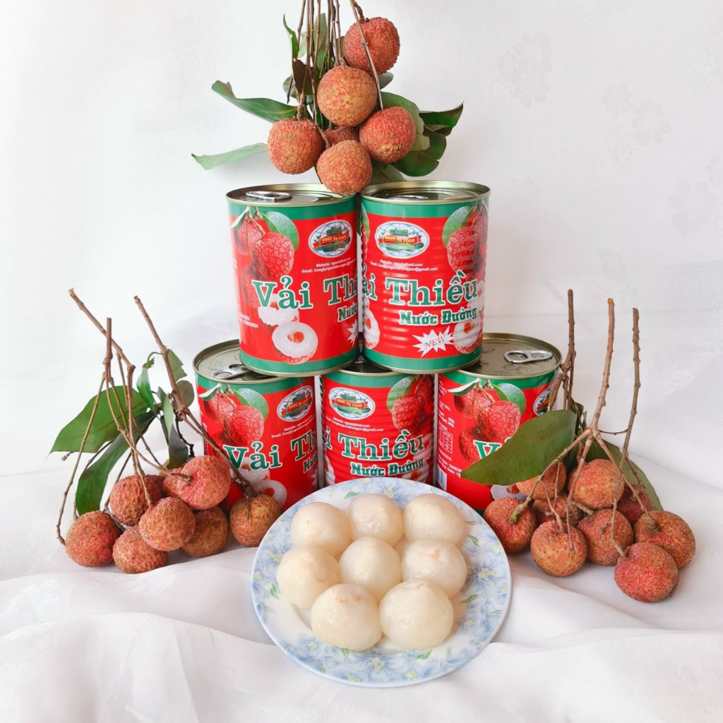 Thùng 12 Vải Thiều Ngâm Nước Đường Đóng Lon 565g | Shopee Việt Nam