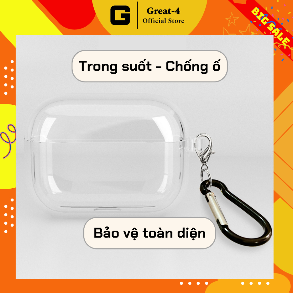 Bọc Airpod Trong Suốt Chống Ố Cho AP2/AP3/AP Pro/AP Pro2 - Vỏ Hộp Đựng ...