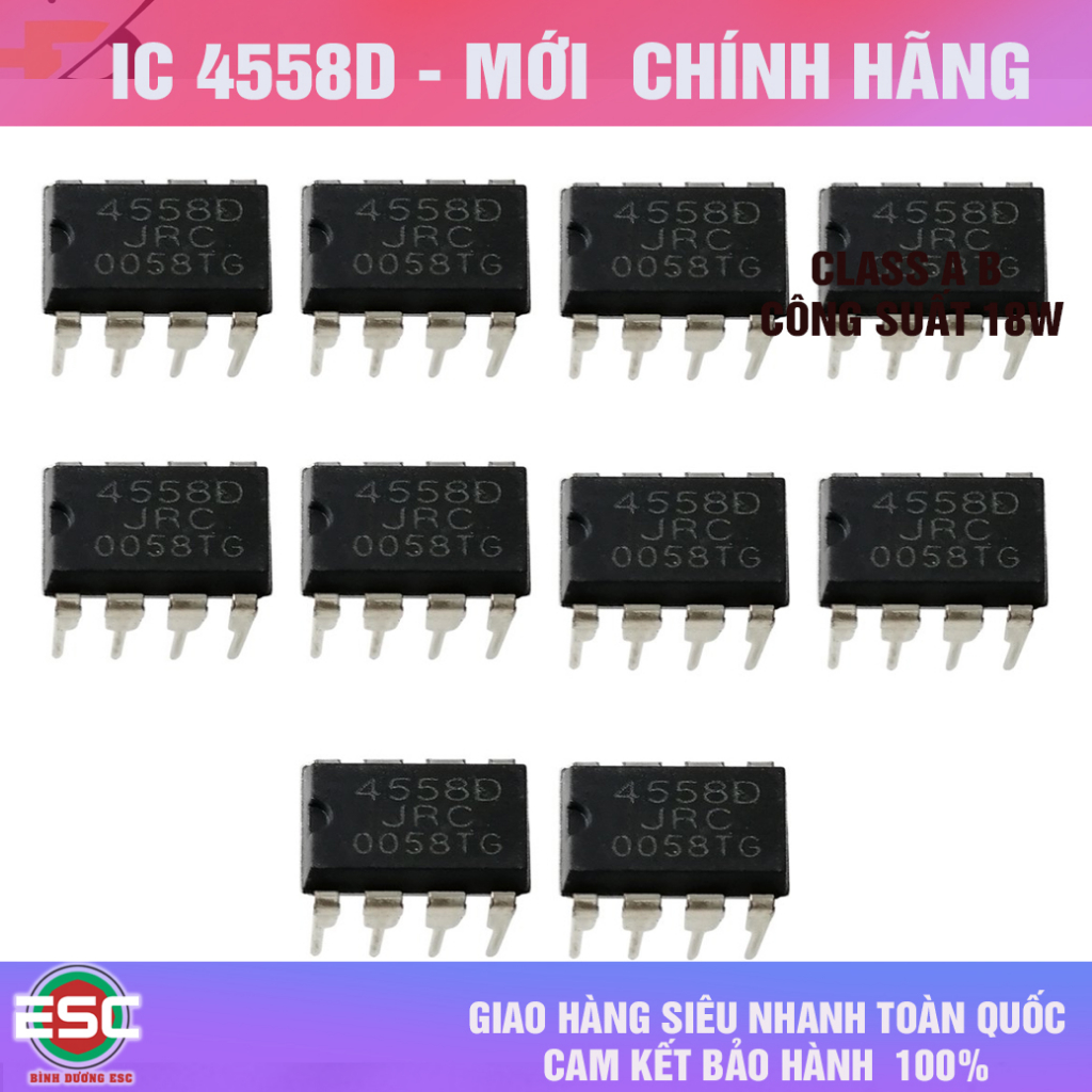 IC JRC4558D JRC4558 4558D 4558 CHÂN CẮM VÀ CHÂN DÁN LOẠI TỐT | Shopee ...