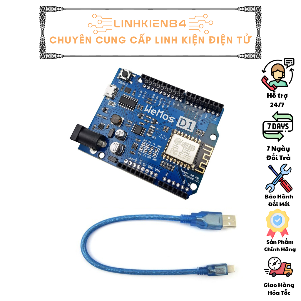 Kit Học Tập Wemos D1 Uno R3 Wifi Esp8266 Ide Shopee Việt Nam