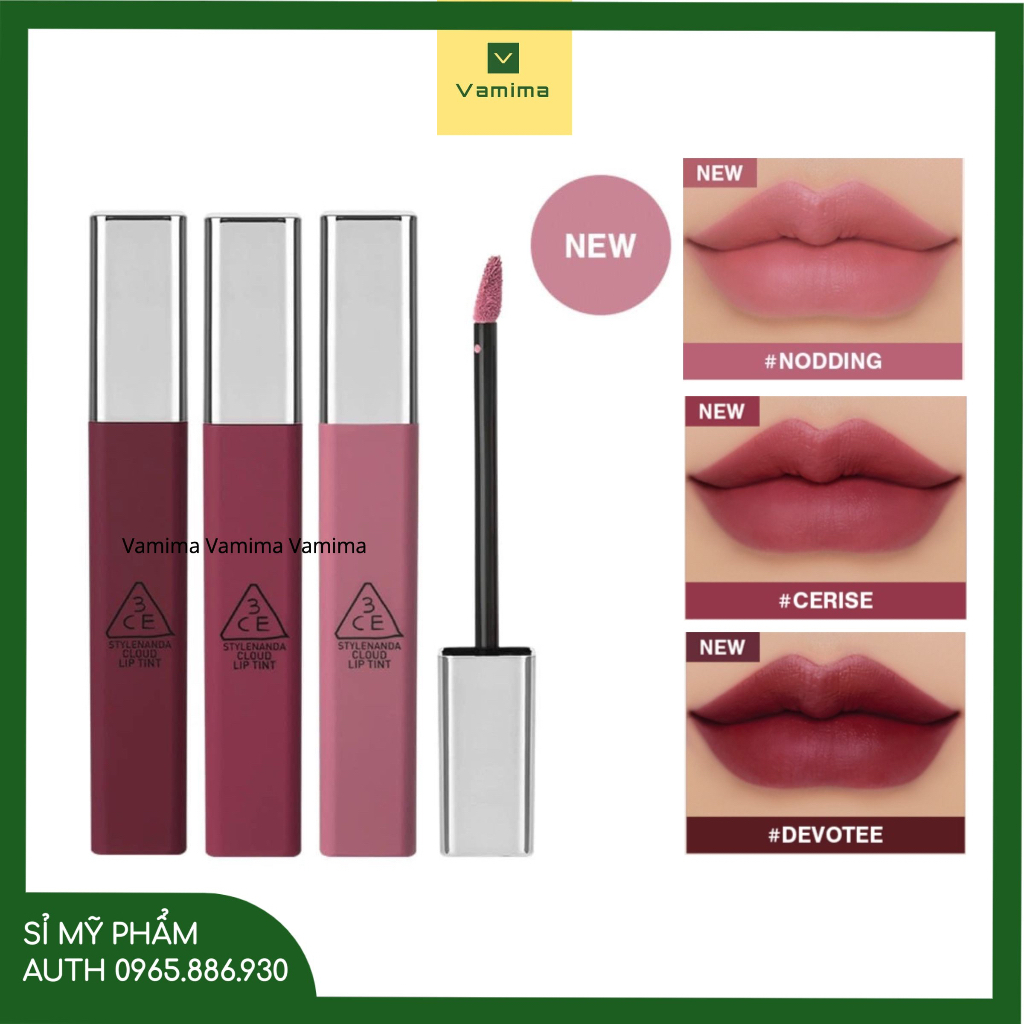 [NEW 2023] SON 3CE CLOUD LIP TINT MÀU MỚI NODDING - CERISE - DEVOTEE ...