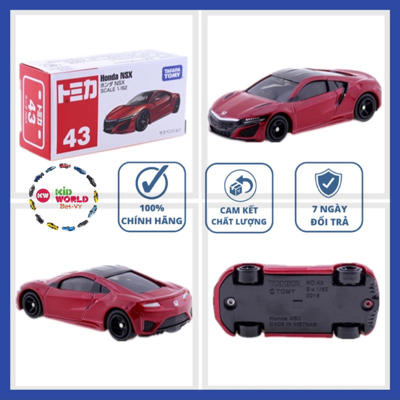 Xe mô hình Tomica Box Honda NSX. No.43. Tỷ lệ 1:62. | Shopee Việt Nam
