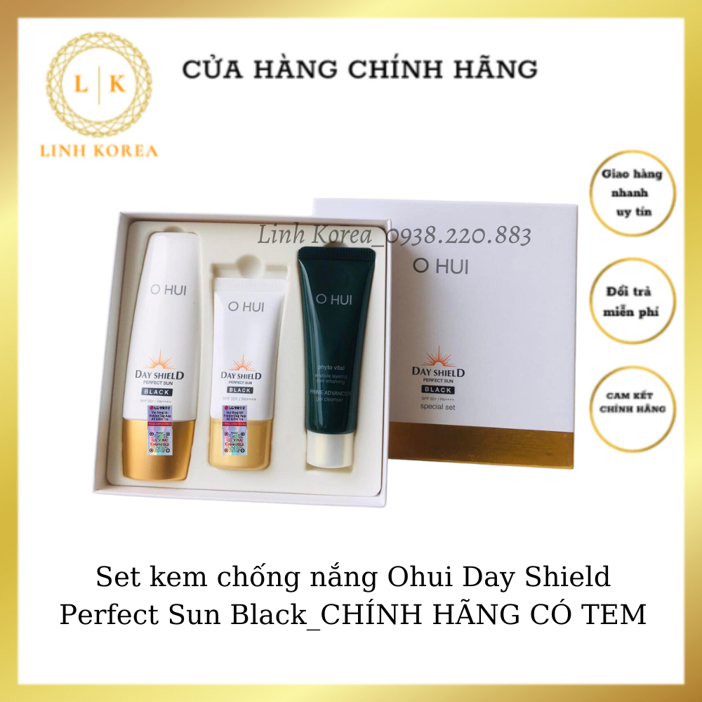 Set Chống Nắng Ohui Day Shield Perfect Sun black SPF 50+/PA+++_CHÍNH ...
