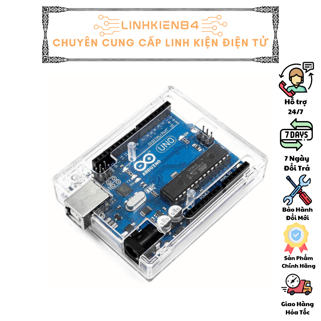 Hộp Mica Bảo Vệ Arduino Uno R3 - Vỏ Case Arduino UNO R3 | Shopee Việt Nam