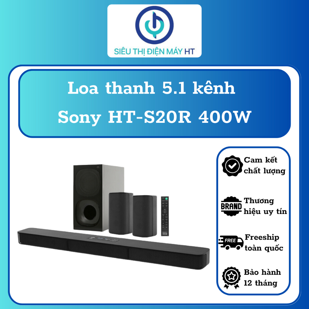 Loa thanh Home Cinema 5.1ch Sony HT-S20R - Công suất 400W - Hàng mới ...