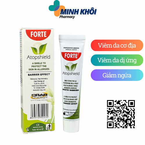 Atopshield Forte Kem giảm kích ứng da, giảm ngứa, hổ trợ phục hồi da ...
