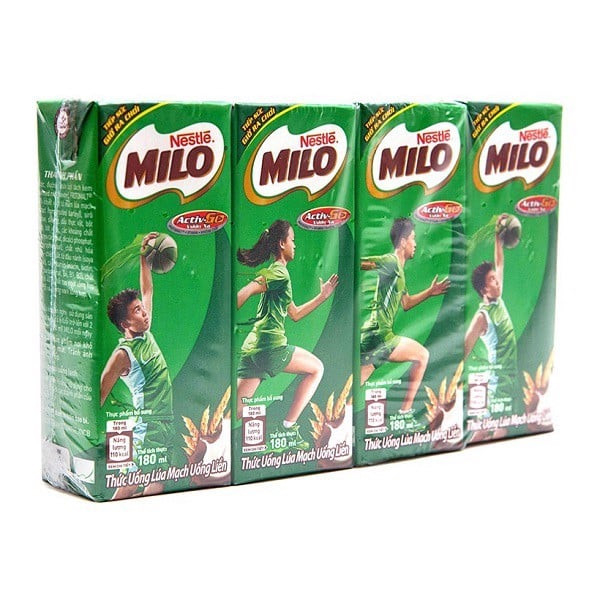 Lốc 4 hộp sữa Milo lúa mạch 180ml | Shopee Việt Nam