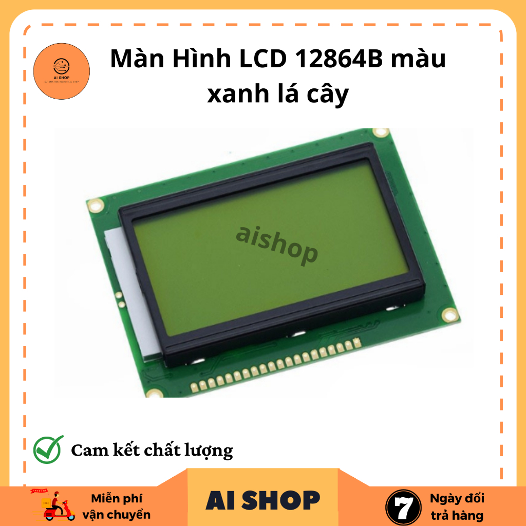 Màn Hình LCD 12864B màu xanh lá cây | Shopee Việt Nam