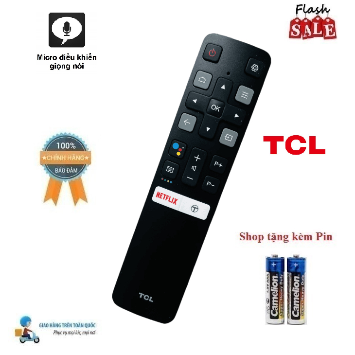Remote Điều khiển tivi TCL giọng nói- Hàng mới XỊN Tặng kèm Pin ...