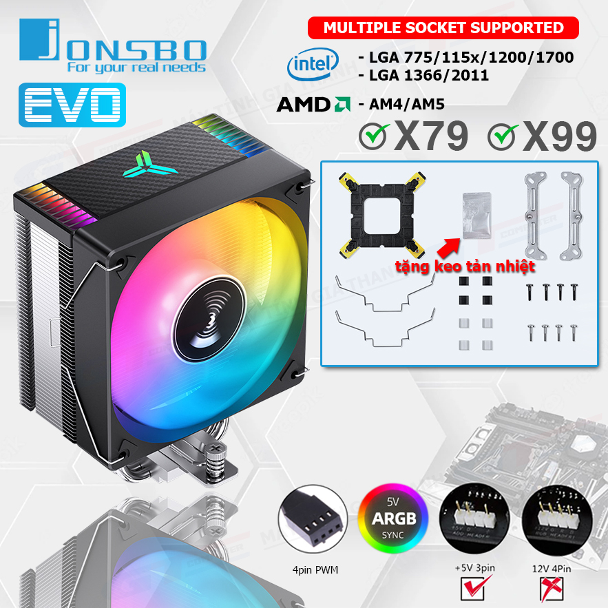Quạt Tản Nhiệt CPU Jonsbo | CR1000, CR1000GT, CR1000 Plus, CR1200 ...