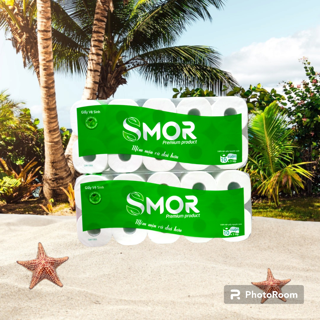 GIẤY VỆ SINH CAO CẤP SMOR 1,4 KG (10 CUỘN/BỊCH) | Shopee Việt Nam