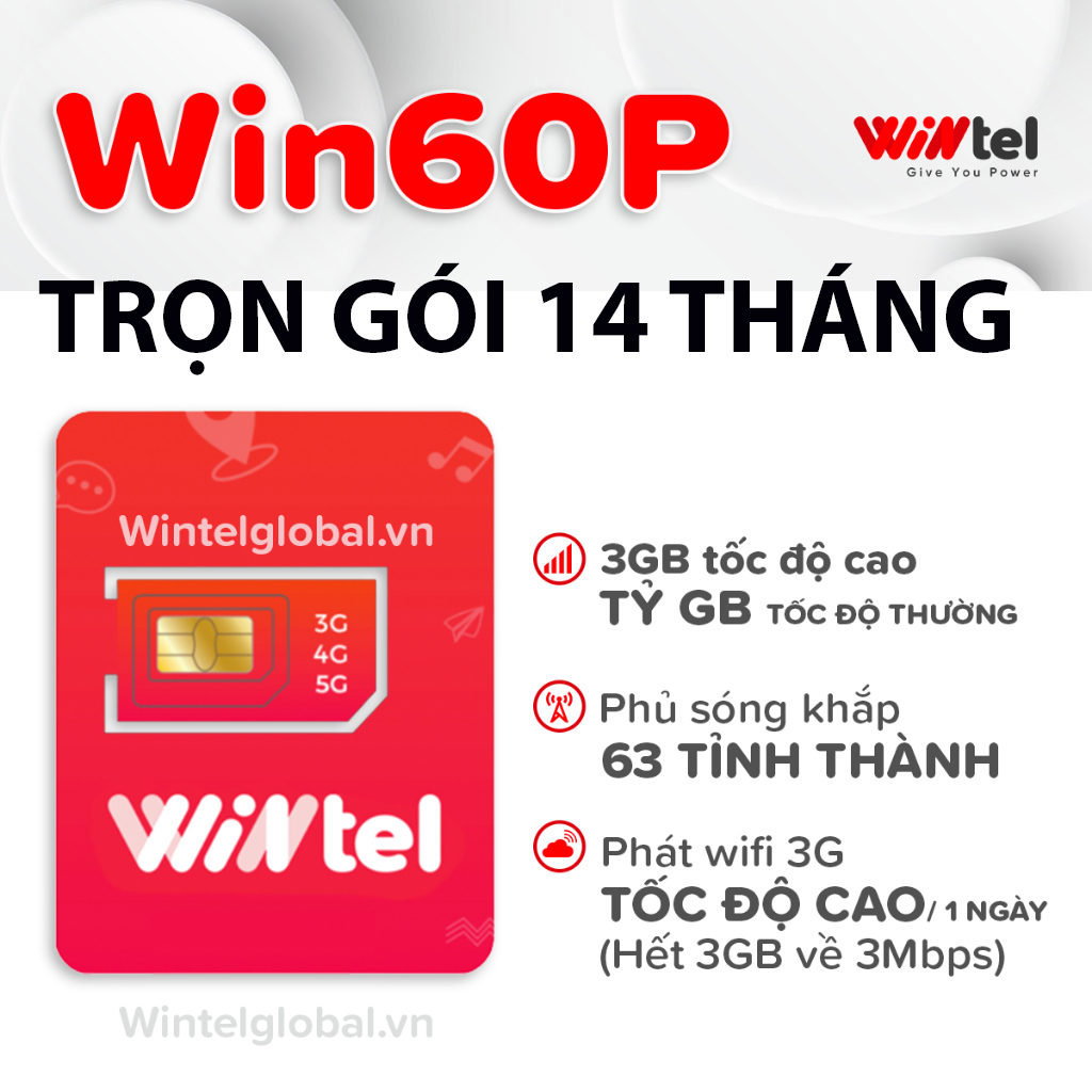 Sim Wintel Win60p trọn gói 14 tháng 90GB/tháng không giới hạn data tốc ...