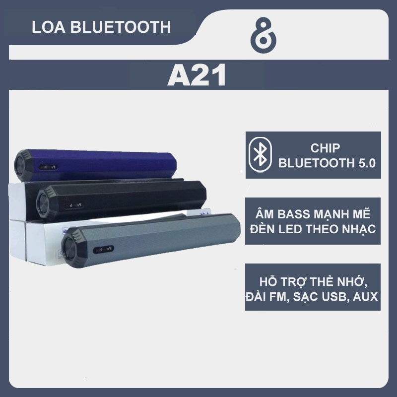 Loa bluetooth A21 mini mới nhất 2 loa Bass mạnh âm thanh đỉnh có kết ...