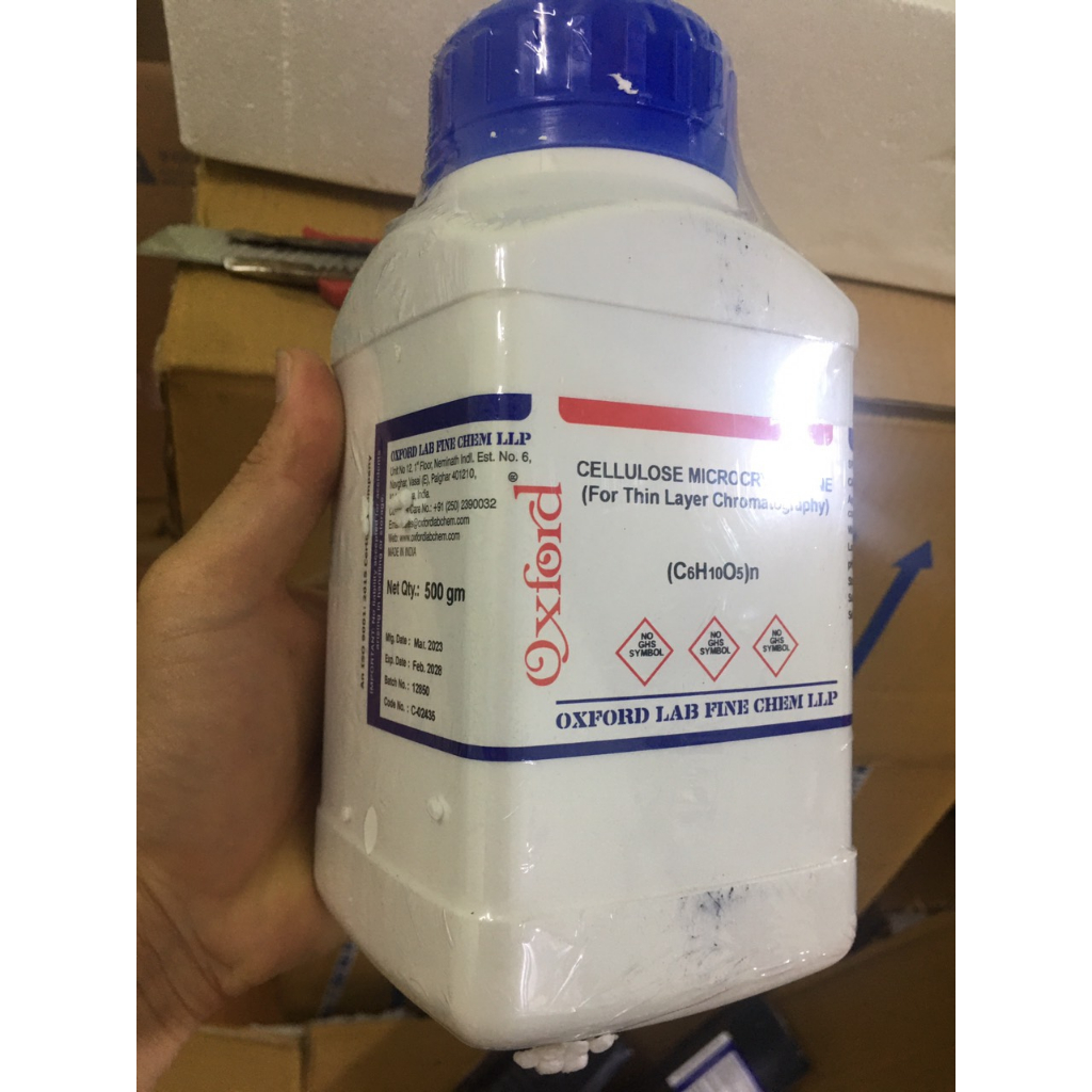 Hóa chất Cellulose microcrystalline CAS 9004-34-6; Cellulose vi tinh thể MCC; hàng Oxford Ấn Độ ...