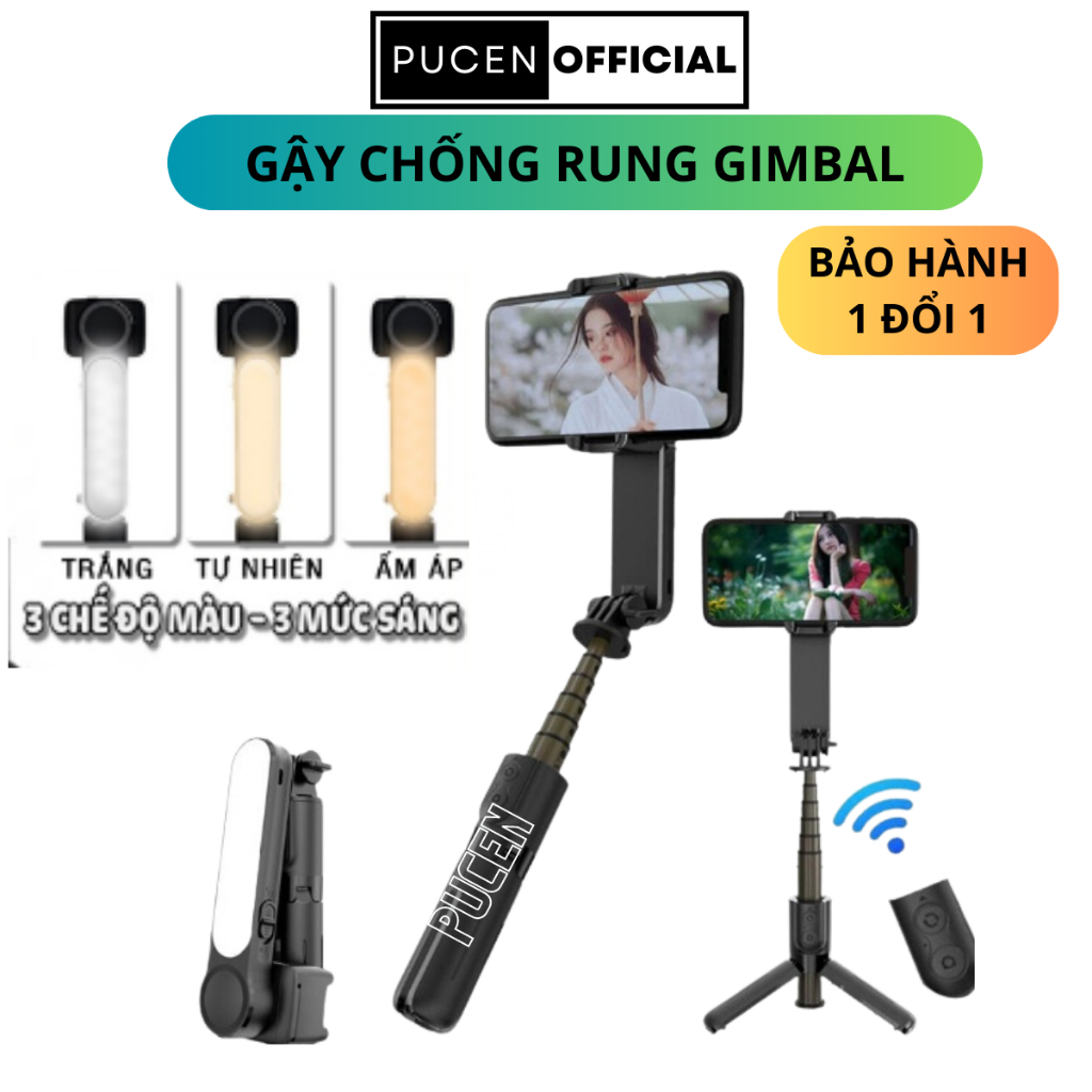Gậy Chống Rung Gimbal Stabilizer L09/L08, Có 3 Chân Đỡ, Tặng Kèm Nút Bấm BLT Hàng Cao Cấp - BẢO ...