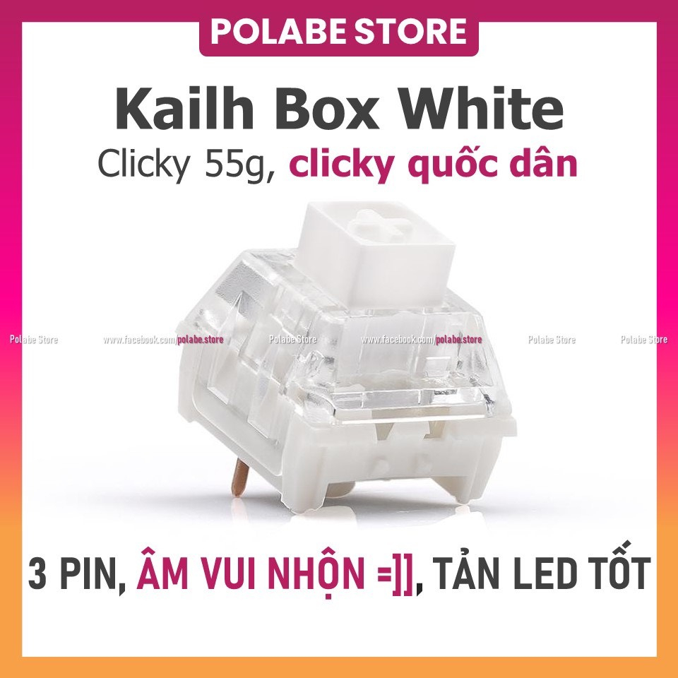 Kailh Arctic Fox Box White Owl Clicky Switch Autumn Bàn Phím Cơ Kailh