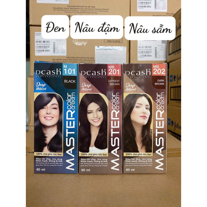 Thuốc nhuộm tóc phủ bạc Dcash Master Color Cream 60ml | Shopee Việt Nam