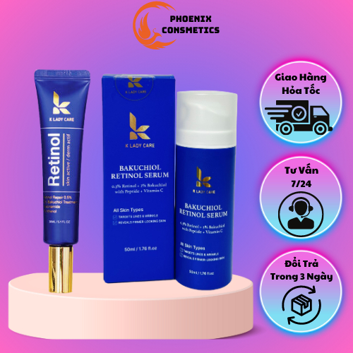 ComBo Kem Dưỡng Retinol K lady + Serum K lady 2% - Chống Lão Hóa,Tái Tạo Da,Giảm Mụn Hot Trend ...