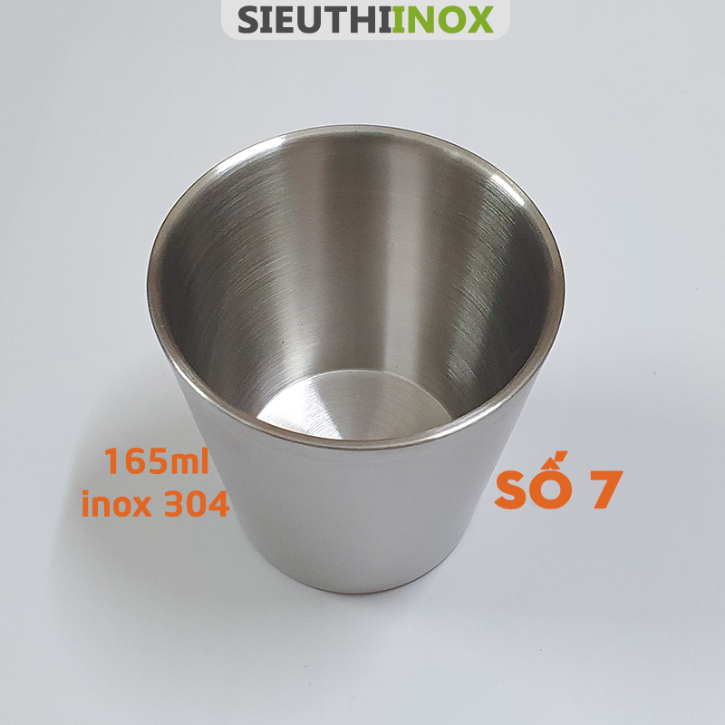 Ca cốc inox loại 2 lớp cách nhiệt, dung tích 165ml | Shopee Việt Nam