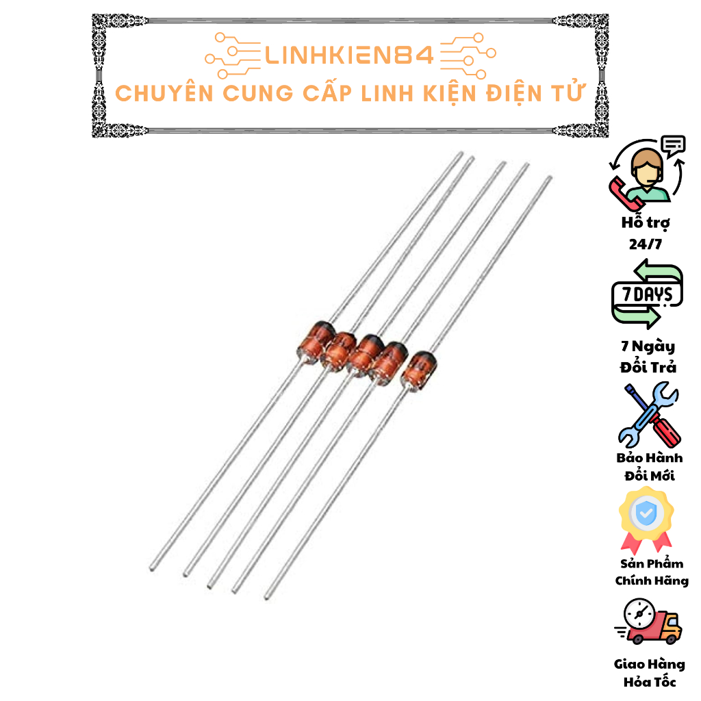 Diode Zener 1/2W 1N5221B 1N5223B 1N5225B 1N5226B 1N5227B 1N5228B 1N5230B 1N5231B 1N5232B 1N5235B ...