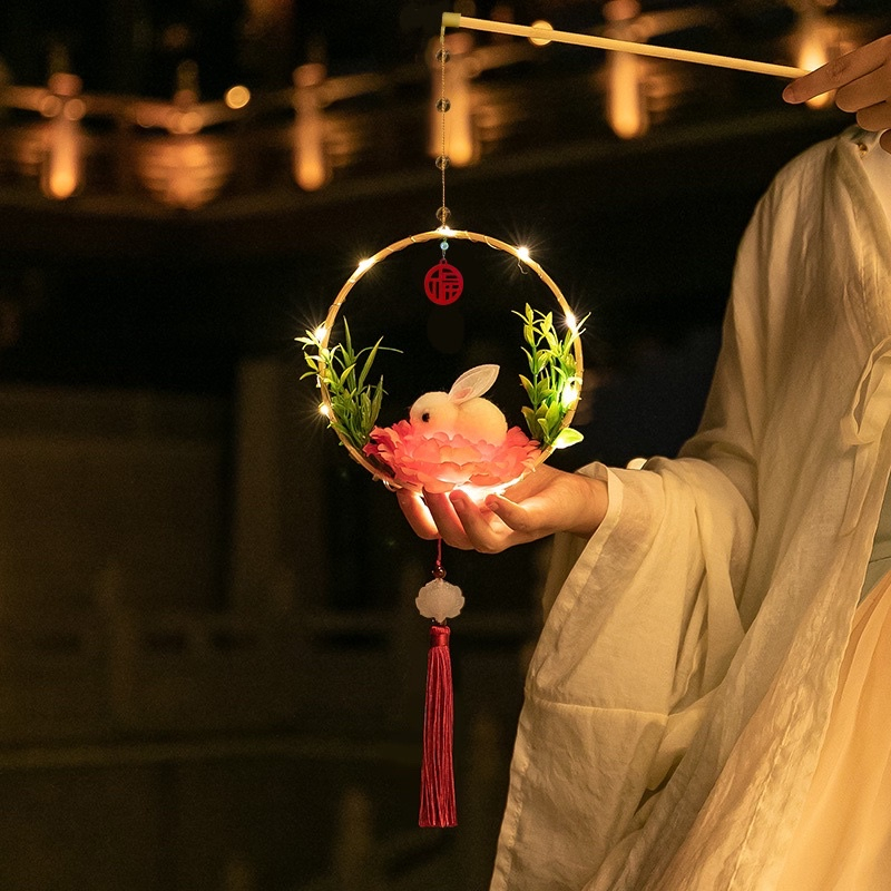 Đèn Lồng Thỏ Ngọc, Lồng Đèn Trung Thu Cầm Tay Handmade Decor, Sống Ảo ...