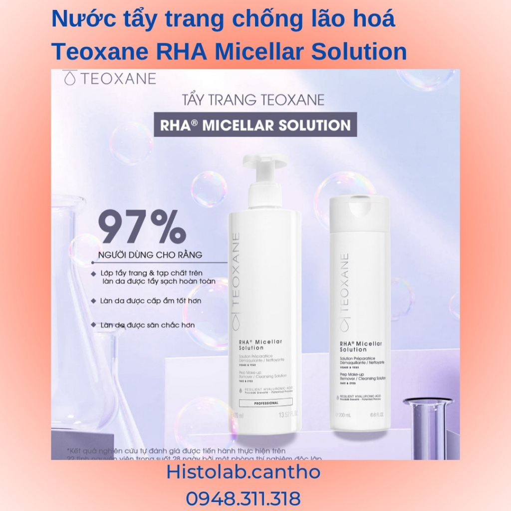 [ CÔNG TY ] Tẩy trang dịu nhẹ 3 trong 1 Teoxane RHA Micellar Solution ...