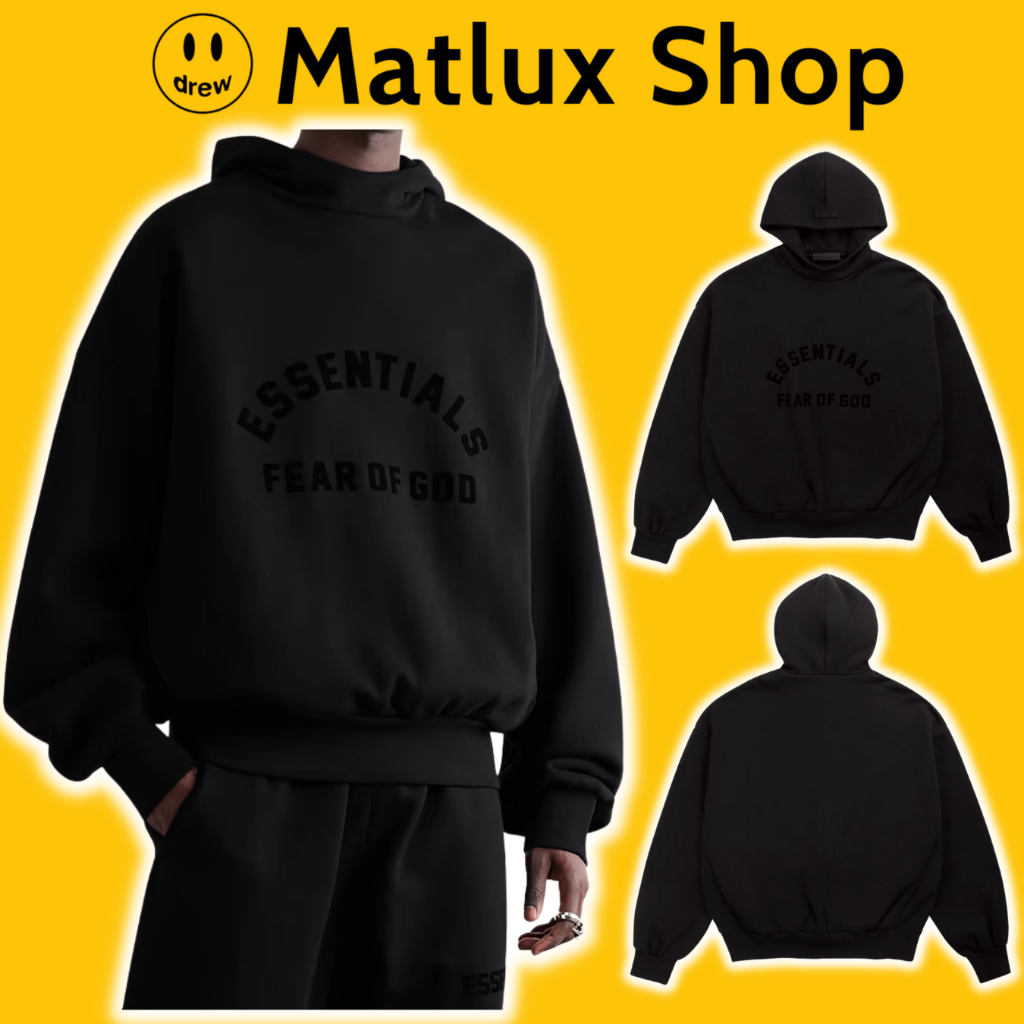 [BEST QUALITY] Áo hoodie Fear Of God FOG Essentials SS23 Jet Black bản ...