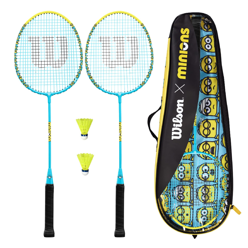 Bộ vợt cầu lông Wilson Unisex - Adult Minions Badminton, Black/Yellow ...