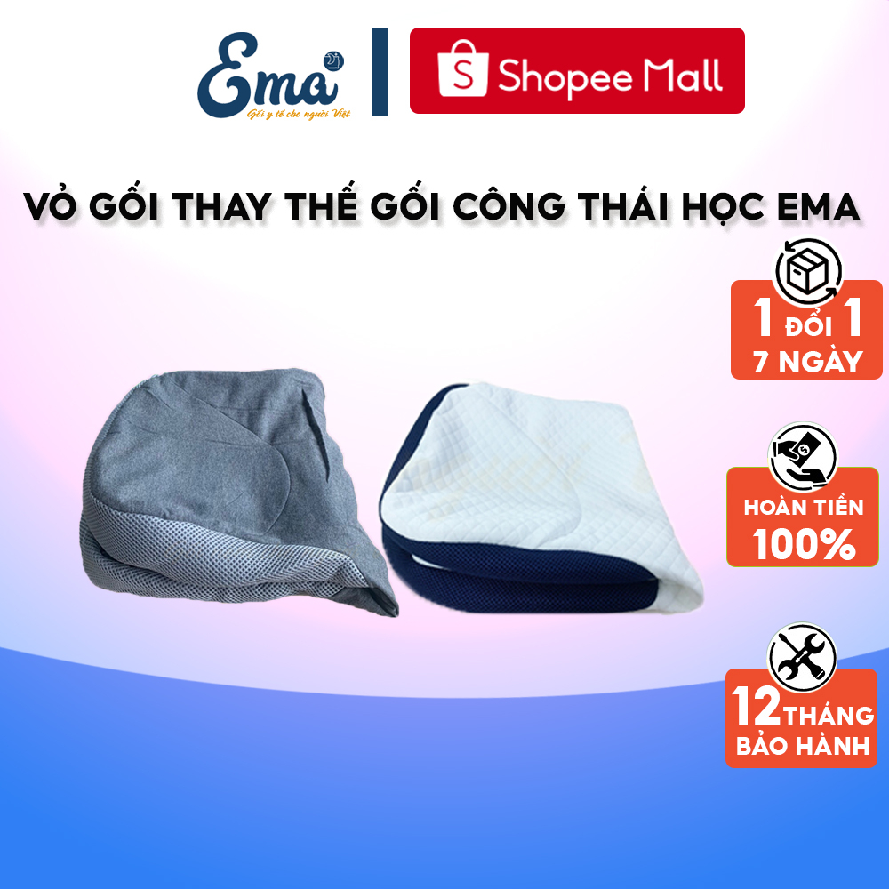 Vỏ gối thay thế, bao gối cho gối công thái học EMA - Đa dạng kích thước ...