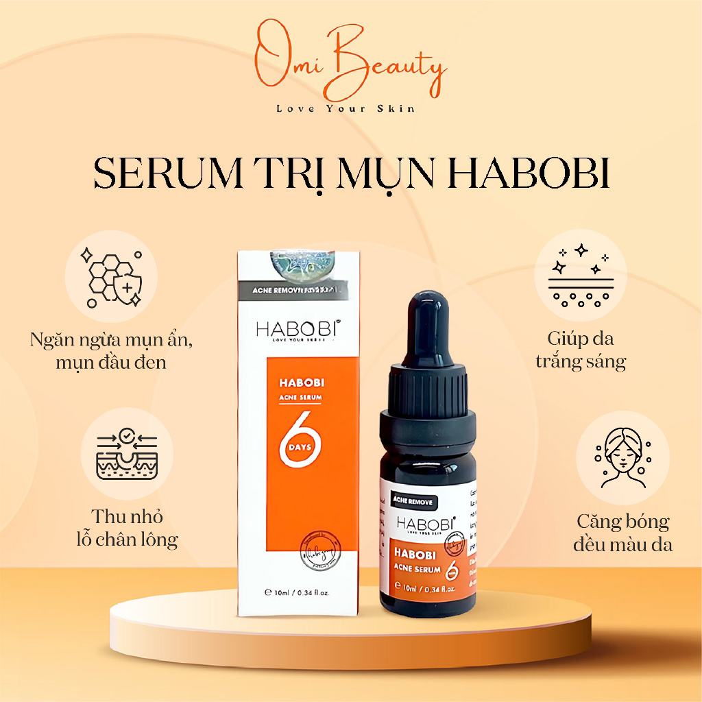 Serum Giảm Mụn Habobi 6 days Tinh Chất Hỗ Trợ NGừa Mụn Mờ Thâm Se Khít ...