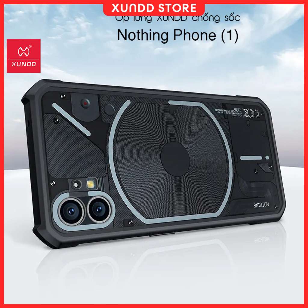 Ốp lưng XUNDD Nothing Phone 1/2 Mặt lưng trong suốt, Viền TPU, Chống ...