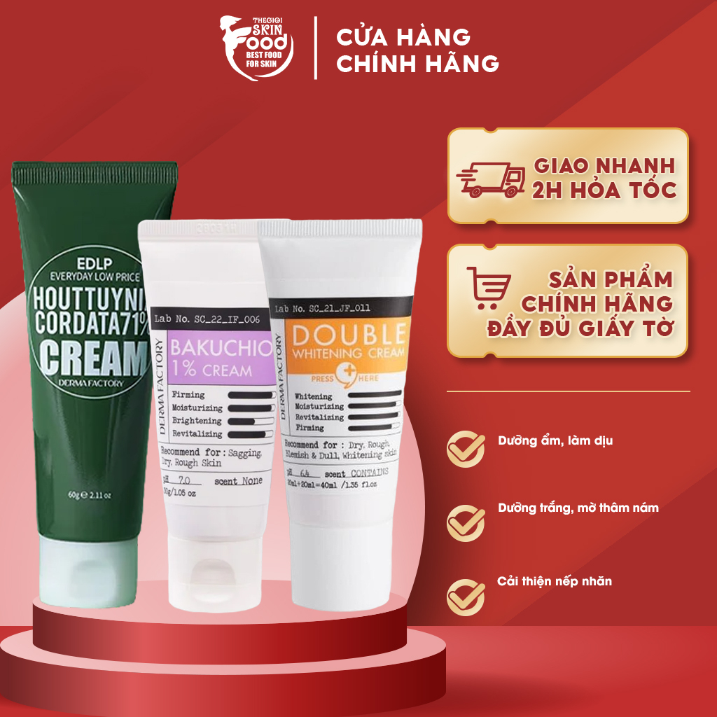 Kem Dưỡng Cấp Ẩm, Làm Sáng Da, Cải Thiện Nếp Nhăn Derma Factory Cream 60g | Shopee Việt Nam