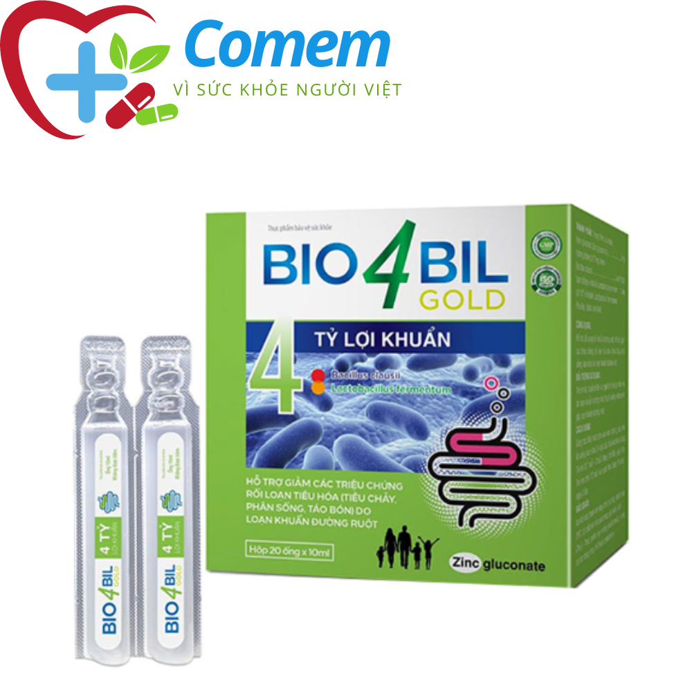 Men Vi Sinh Bio 4 Bil Gold VSHINE - Hộp 20 Ống - Hỗ Trợ Bổ Sung 5 tỷ ...