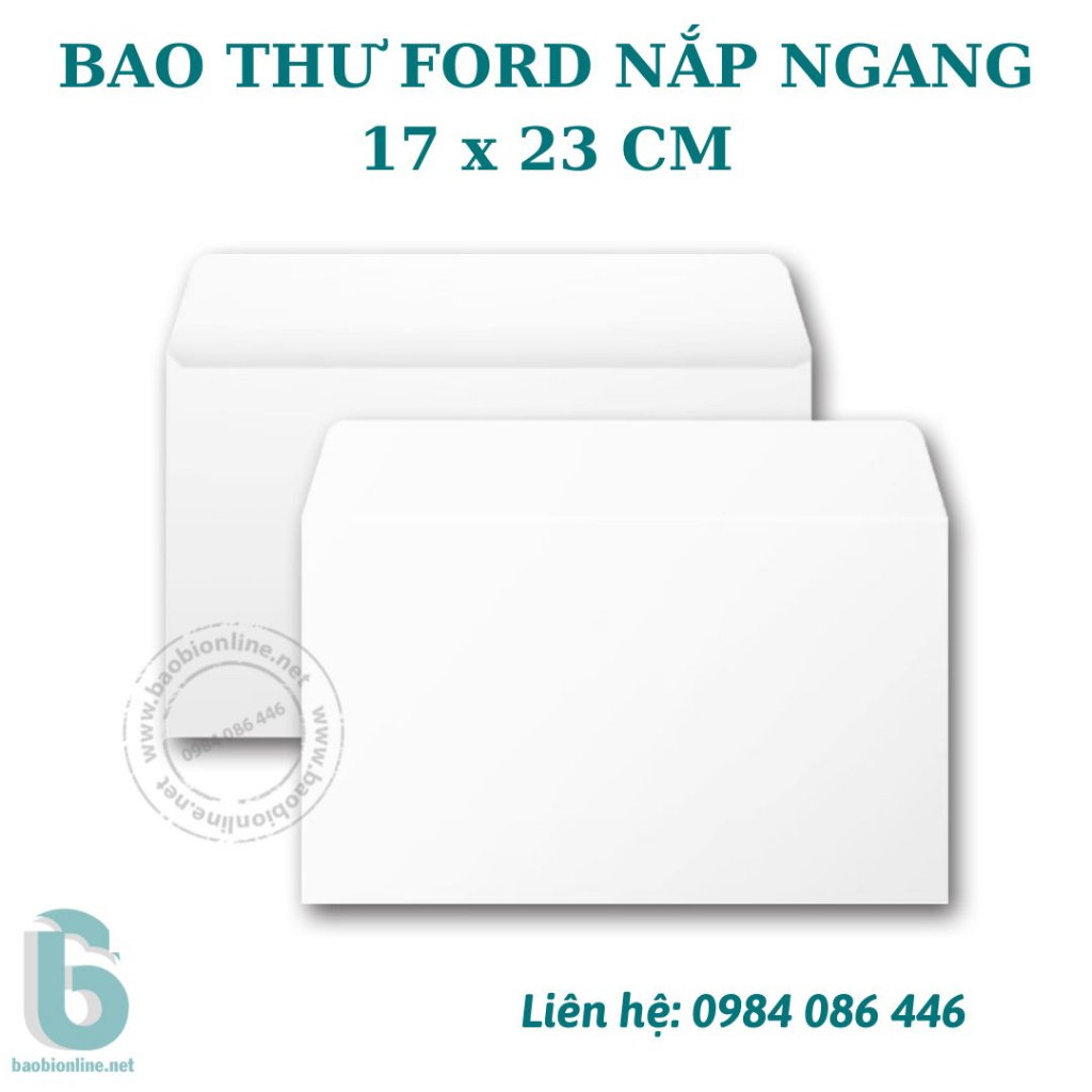 [BAO THƯ] 10 HOẶC 20 BAO THƯ TRẮNG GIẤY FORT 80/100/120GSM NẮP NGANG 17x23CM CÓ SẴN ...