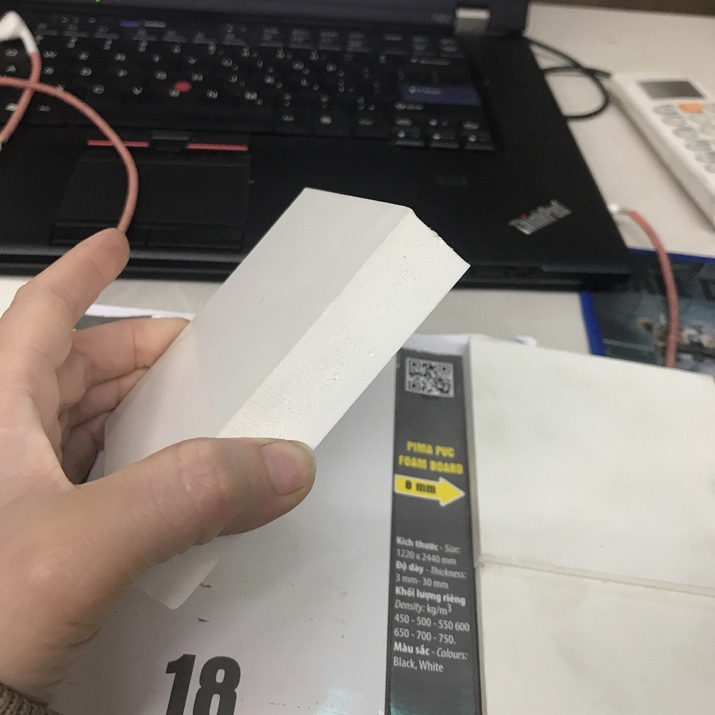 [PVC Foam] Tấm nhựa PVC trắng 8 10 15mm (20x20 ->20x60cm) | Làm nội ...