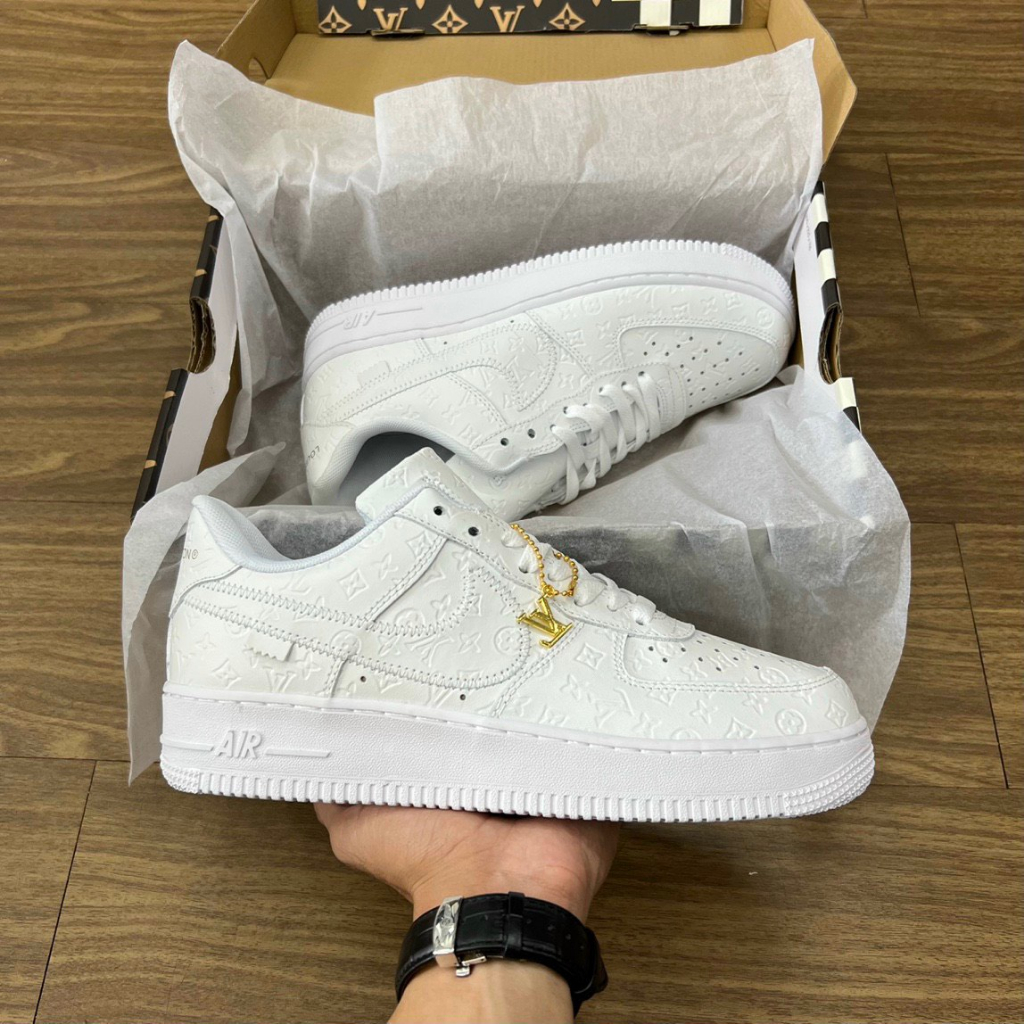 Giày AF1 LV Trắng, Giày thể thao Air Force mix LV trắng bản cao cấp ...
