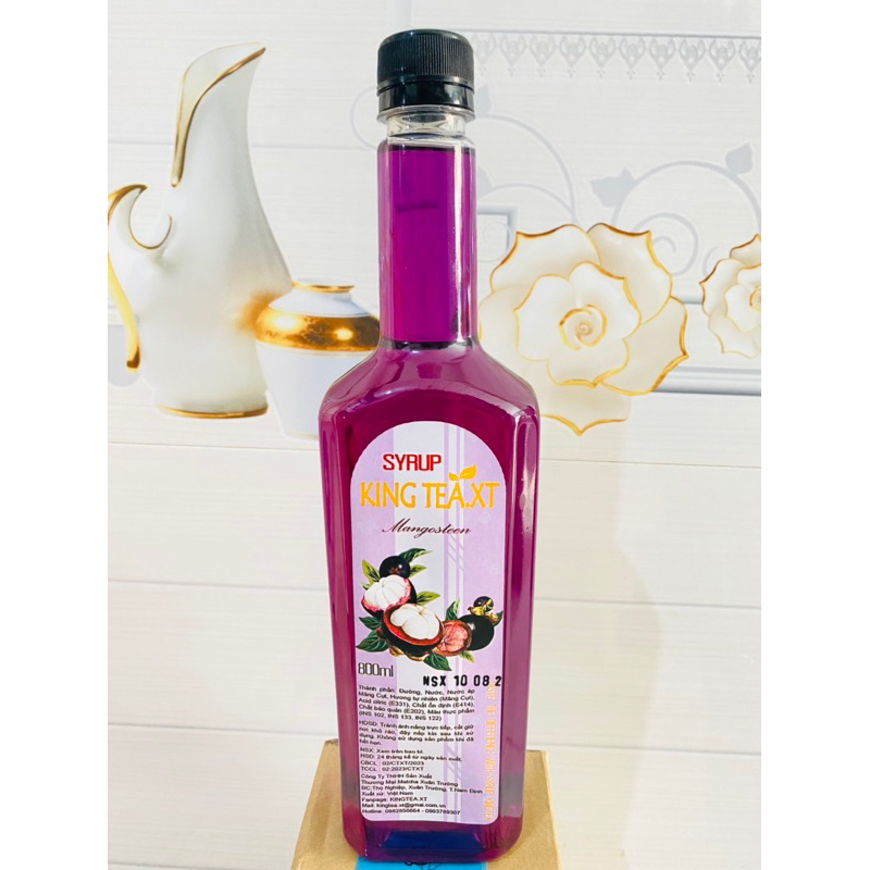 Siro Măng Cụt( Sirup Mangosteen) King Tea Chai 800ml(chai nhựa ...