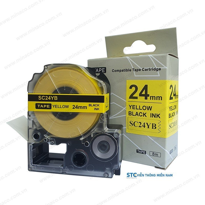 NHÃN IN SC24YB ( SC24Y ) CHO MÁY TEPRA - EPSON SR530 / SR970 / SR5900P ...