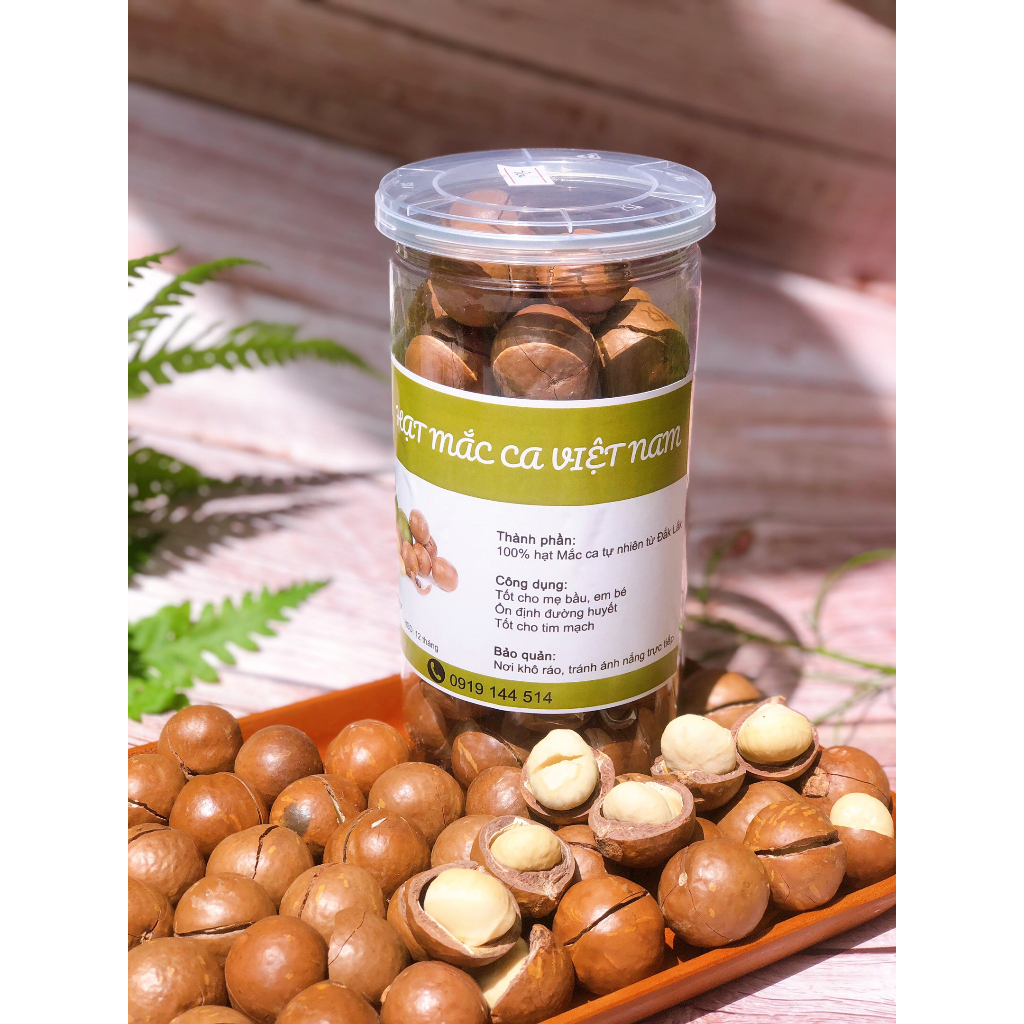 Hạt Macca sấy nứt vỏ - size nhỏ - Macca sạch Đắk Lắk (Đóng lon 500gr ...