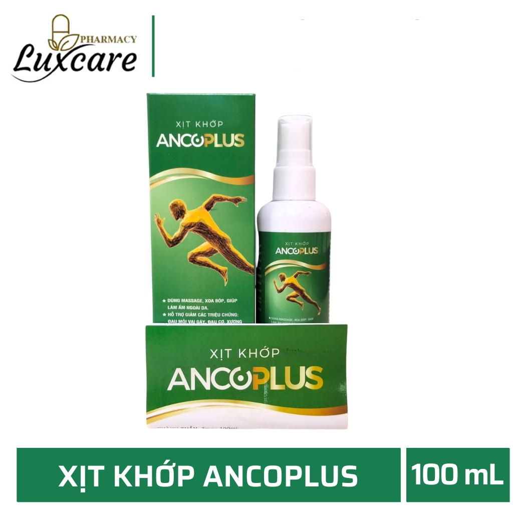 Ancoplus xịt khớp làm ấm ngoài da, cải thiện thấp khớp, tê mỏi chân tay ...