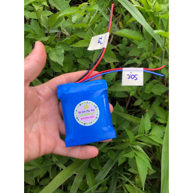 Khối PIN 12V 2Ah xả 20A kèm mạch BMS và chân sạc- khoi pin 12v - khoi ...