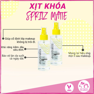 Xịt Khóa Trang Điểm Kiềm Dầu Giúp Giữ Lớp Make Up Lâu Trôi - Australis ...