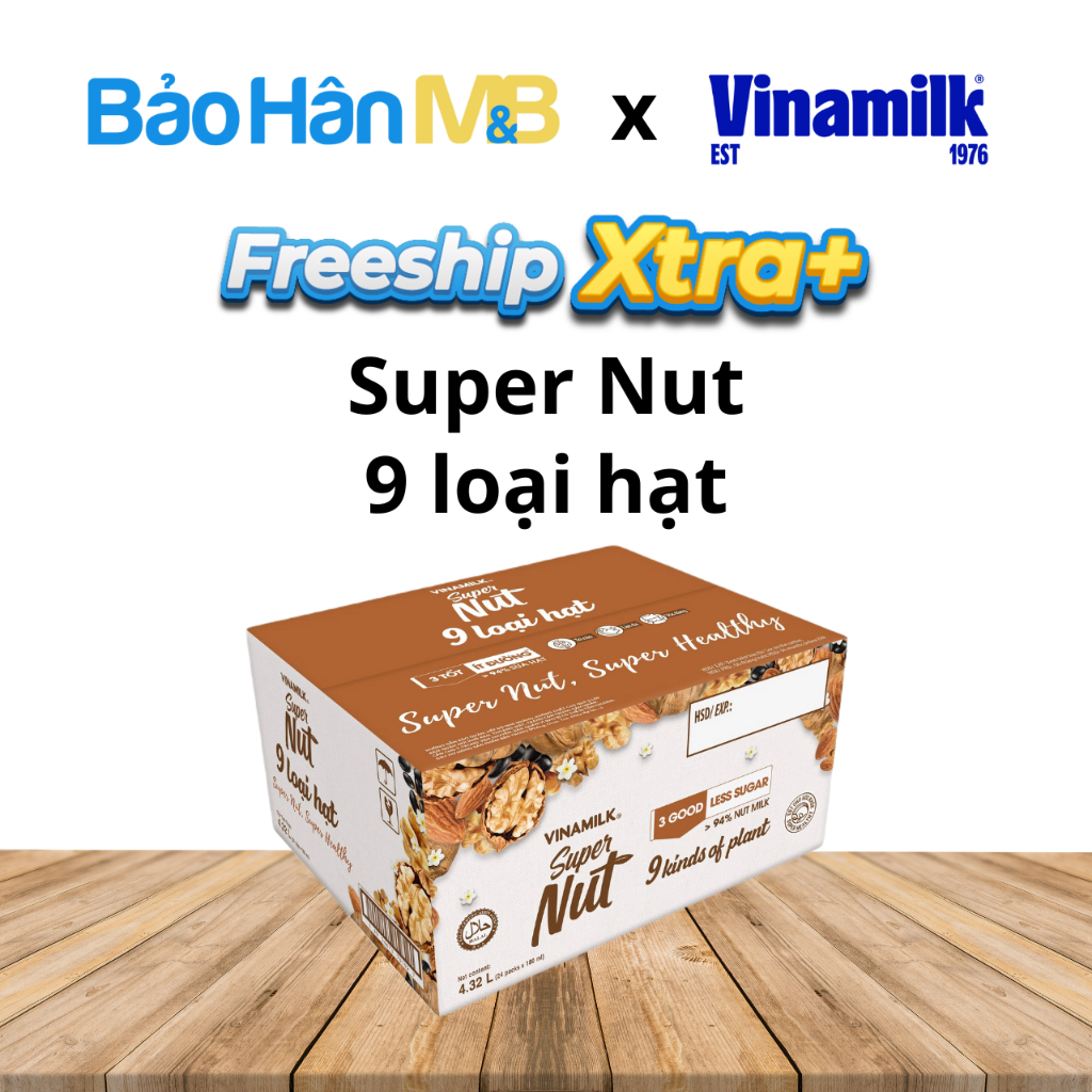 Sữa Vinamilk Super Nut 9 loại hạt - Thùng 24 hộp 180ml [ Date Mới ] | Shopee Việt Nam