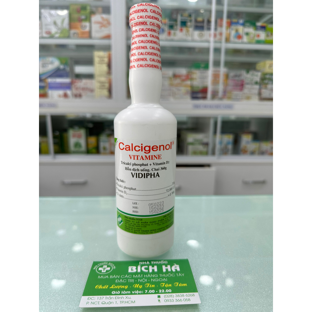 Calcigenol Vitamine bổ sung canxi, phòng loãng xương chai 360g | Shopee ...